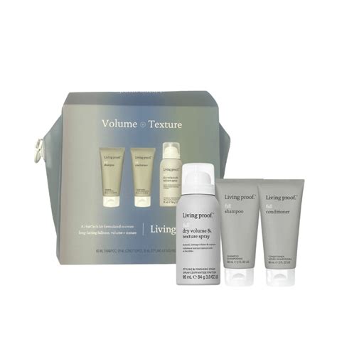 Living Proof Volume Texture Kit Travel Toiletries Bag Cloud 10 Beauty
