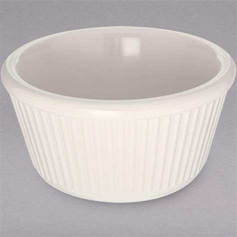 Carlisle 4 Oz Bone Fluted Melamine Ramekin 48 Case