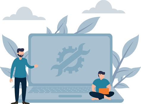 Vector Illustration Maintenance System Flat Cartoon Style 23057076