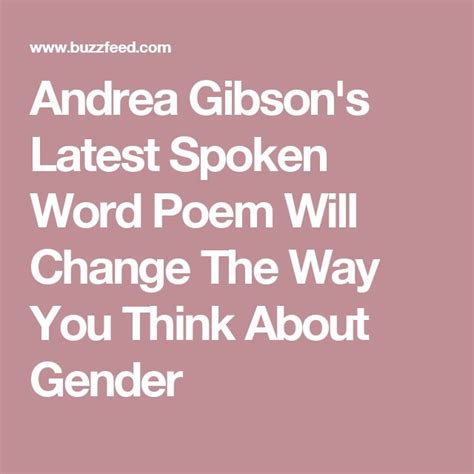 Andrea Gibson S Latest Spoken Word Poem Will Change The Way You Think About Gender