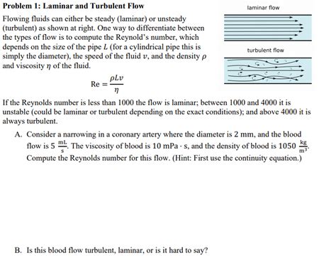 Solved Laminar Flow Turbulent Flow Problem 1 Laminar And