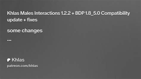 Khlas Males Interactions 1 2 2 Bdp 1 8 5 0 Compatibility Update