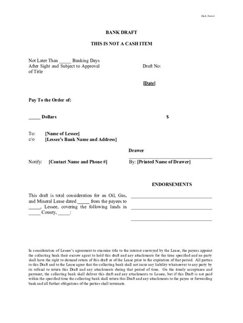 Bank Draft Form Fill Online Printable Fillable Blank PdfFiller