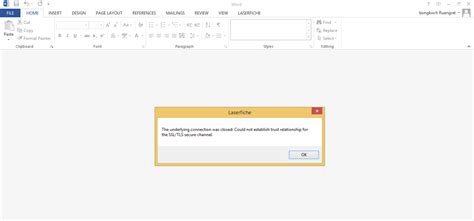found an error the underlying connection was closed could not