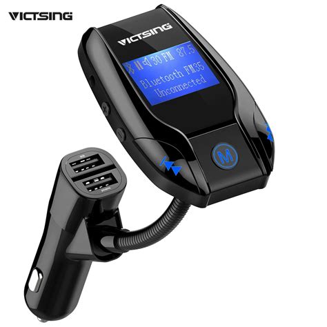 2017 Victsing Bluetooth FM Transmitter Wireless In Car Music Adapter 3 USB Ports Car Charger MP3