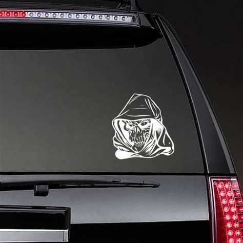 Creepy Hooded Grim Reaper Sticker