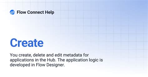 Create Flow Connect Help