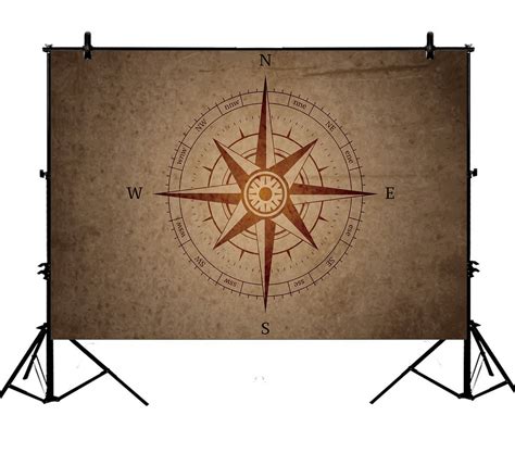 Phfzk 7x5ft Voyager Backdrops Vintage Compass Photography Backdrops