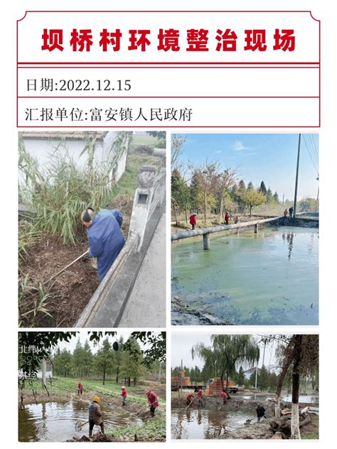 富安镇秋季人居环境整治工作简报来啦！（12月15日）河道水面漂浮物