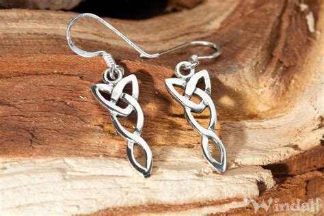WINDALF Keltische Ohrringe KAYNA 2 3 Cm Irischer Ohrschmuck Silber