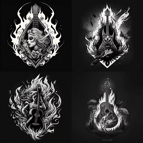 Black And Grey Fire Flame Tattoo Idea Blackink Ai🏹 Explore As