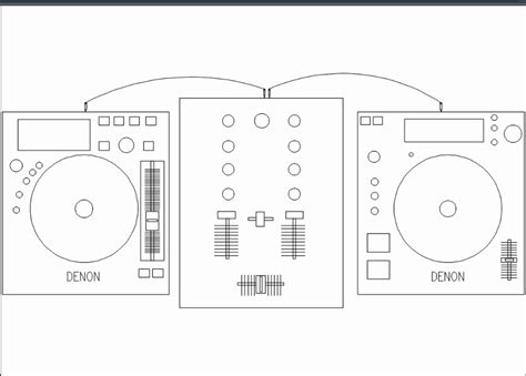 Dj Music Mixer Denon In Block In Autocad Cad 274 23 Kb Bibliocad
