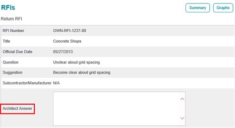 Return An RFI Newforma ConstructEx Help