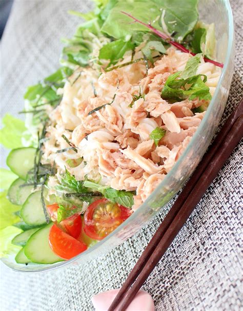 ツナ缶で簡単昔のガストのサラダうどん風♪ レシピ・作り方 By Мk 楽天レシピ