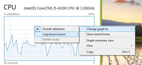 windows 10 quick tip how to display all cpu cores performance in task
