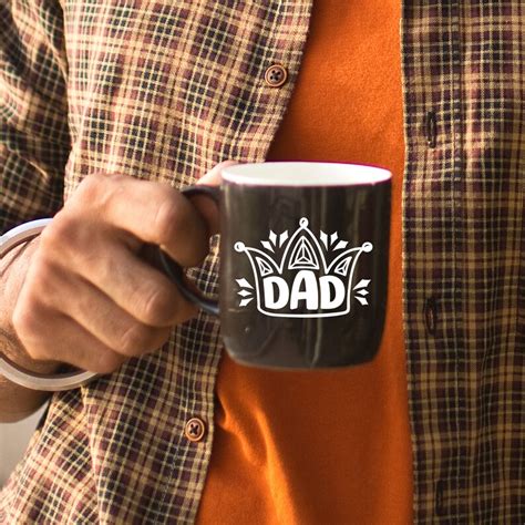 Dad Crown Fathers Day Art Black And White Instant Digital Download Png  Svg Eps