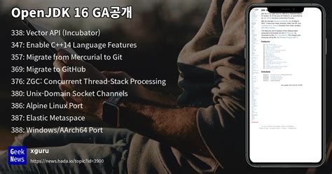 Openjdk 16 Ga공개 Geeknews