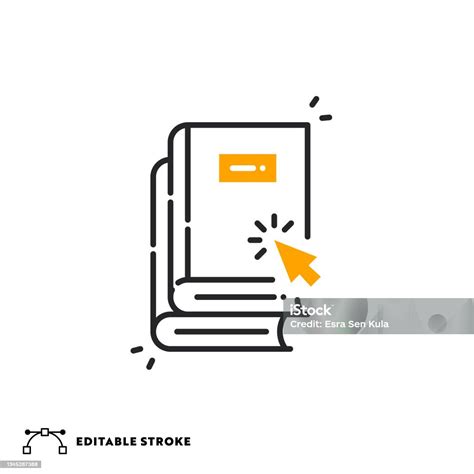 편집 가능한 스트로크가 있는 온라인 라이브러리 플랫 라인 아이콘 교사 교육 관련 직업에 대한 스톡 벡터 아트 및 기타 이미지