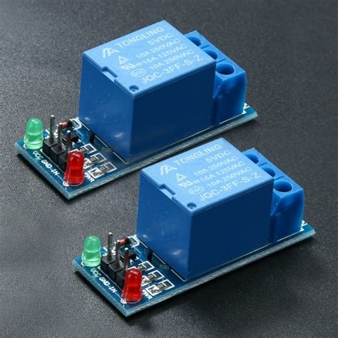 Módulo De Interruptor De Relé De 2 Uds 1 Canal Dc 5v Para Arduino Raspberry Pi Arm Avr Walmart