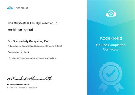 Kubernetes For The Absolute Beginners Hands On Tutorial Certificate