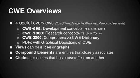 Introduction To Common Weakness Enumeration Cwe