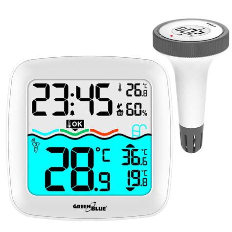 Wireless Swimming Pool Temperature Sensor Weather Station Humidity Dcf