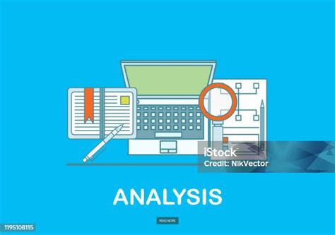 비즈니스 분석 시장 조사 데이터 분석을 위한 일러스트 레이션 컨셉 분석 웹 사이트 배너에 대한 라인 디자인 템플릿입니다 개념에