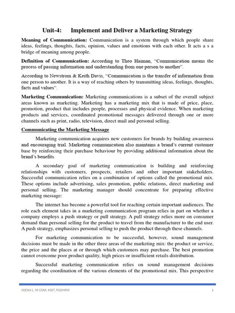 Unit 4 Mip New Pdf Digital Marketing Marketing Communications