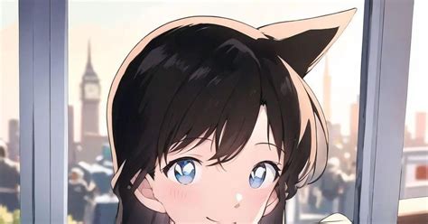 蘭姉ちゃん敗北 異国の地にて、優雅にバスを待つ蘭姉ちゃん W級のマンガ ロンドンっぽい街並み 全力疾走 名探偵コナン Pixiv