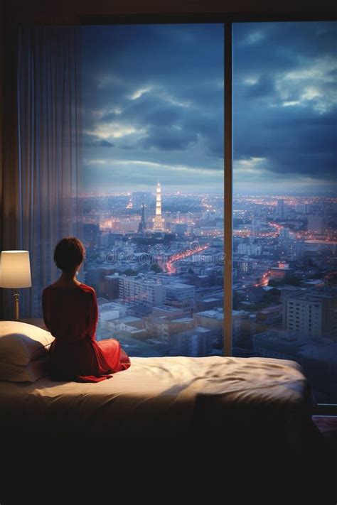 Vue Arrière Jeune Femme Se Réveiller Dans Une Chambre D hôtel De Luxe Ou D appartement Femme Par