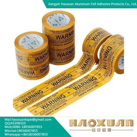 중국 황색 깨지기 쉬운 테이프 공장 및 제조 업체 도매 가격 황약한 테이프 Haoxuan