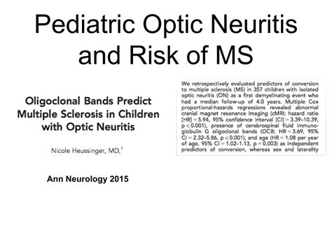 Optic Neuritis And Oct In Multiple Sclerosis Pptx Eye And Vision Conditions Diseases And