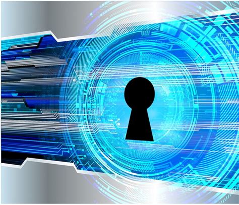 Candado Cerrado Sobre Fondo Digital Seguridad Cibernética Vector