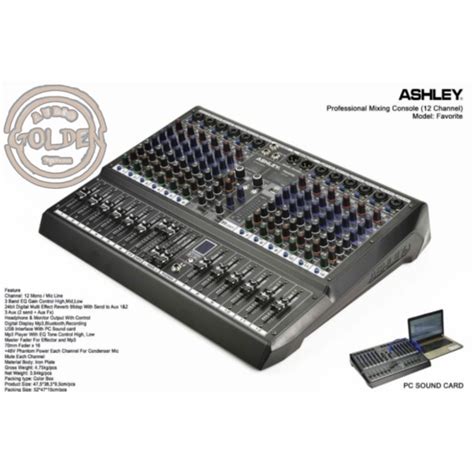 Jual Mixer Ashley Favorite 12 Original Mixer 12 Channel Garansi Resmi