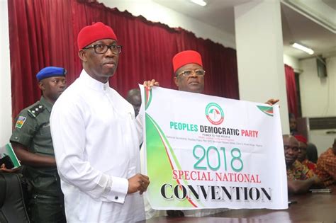 2019 Pdp Inaugurates Okowa As Chairman National Convention Planning