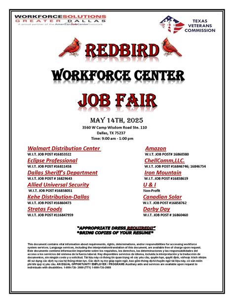 Upcoming Events › Redbird Workforce Center › Workforce Solutions