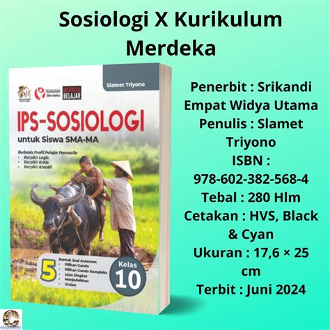 Jual Buku IPS Sosiologi Siswa SMA MA Kelas X Kurikulum Merdeka Shopee Indonesia