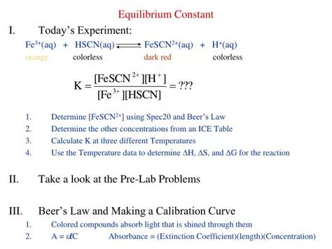 PPT Equilibrium Constant Todays Experiment PowerPoint Presentation ID 6627591