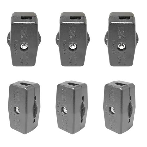 Inline Cord Switch 6 Pack 125v 3a Thumbwheel Actuator Lamp Cord Light Replacement 3a