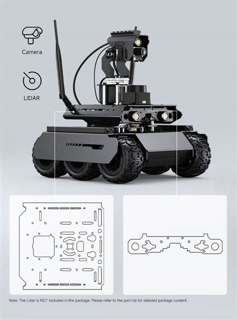 Ugv Rover 6 Wheels 4wd Ai Robot Jetson Orin 360° Flexible