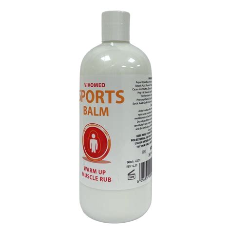 Vivomed Sports Balm Warming Sports Massage Lotion 500ml