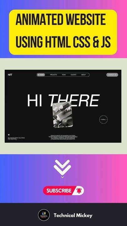 Animated Website Using Html Css And Js Youtube