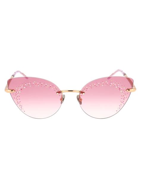 Pomellato Sunglasses In Gold Violet Red Modesens Cat Eye Sunglasses