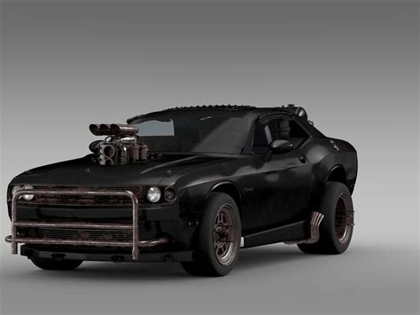 Mad Max Fight Interceptor Dodge Challenger 3d Model Obj 3ds Fbx