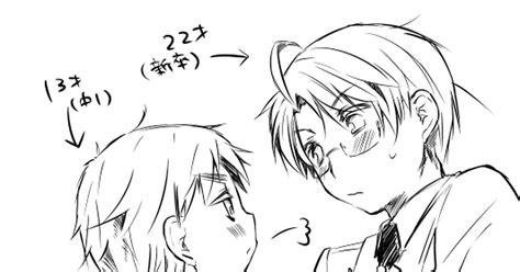 アーサー・カークランド 【落書き】aph逆転味覚音痴兄弟【ヘタリア米英】 ͡° ͜ʖ ͡°のイラスト Pixiv