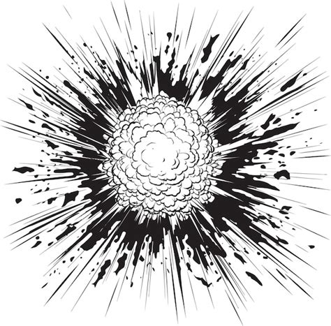 Premium Vector Explosive Impact Black Comic Explosion Icon In Vector