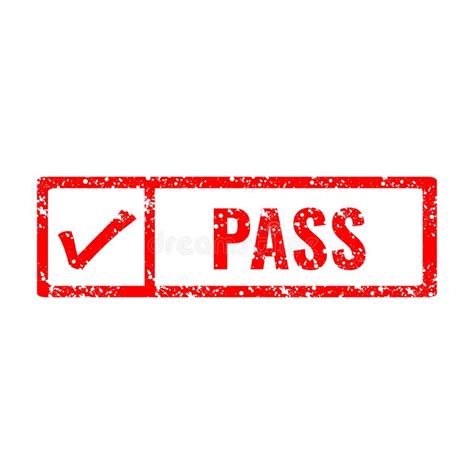 Pass Grunge Rubber Stamp On White Vector Illustration Quality Check
