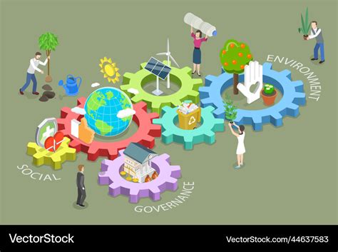3d Isometric Flat Conceptual Royalty Free Vector Image
