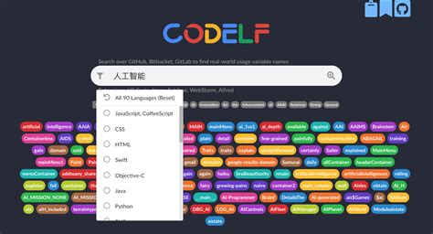 Github Unbug Codelf A Search Tool Helps Dev To Solve The Naming