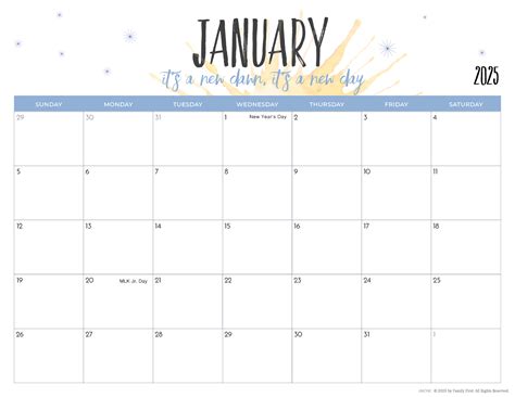 Printable Blank Mom Calendar